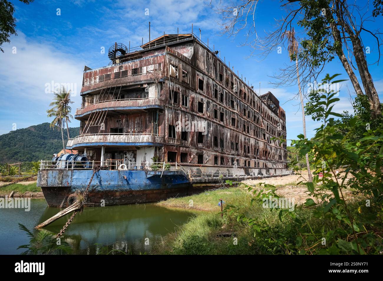 Koh Chang, Thailand. 27th Dec, 2024. A front view of the Abandoned ...