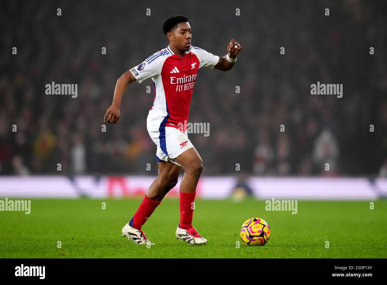 Arsenal’s Myles Lewis-Skelly during the Premier League match at the ...