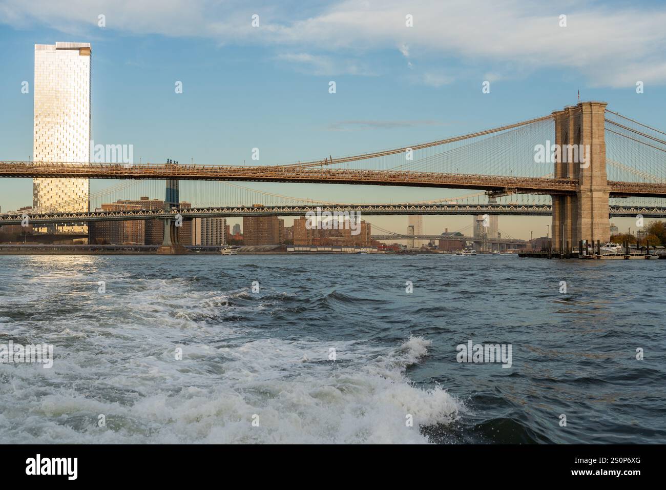 The bridges that span New York City's East River include the Brooklyn, Manhattan and ...