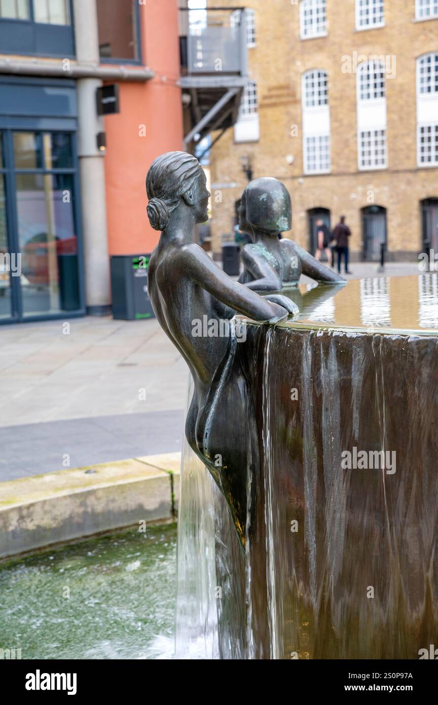 London, UK - March 22, 2024 : Waterfall fountain by Antony Donaldson ...