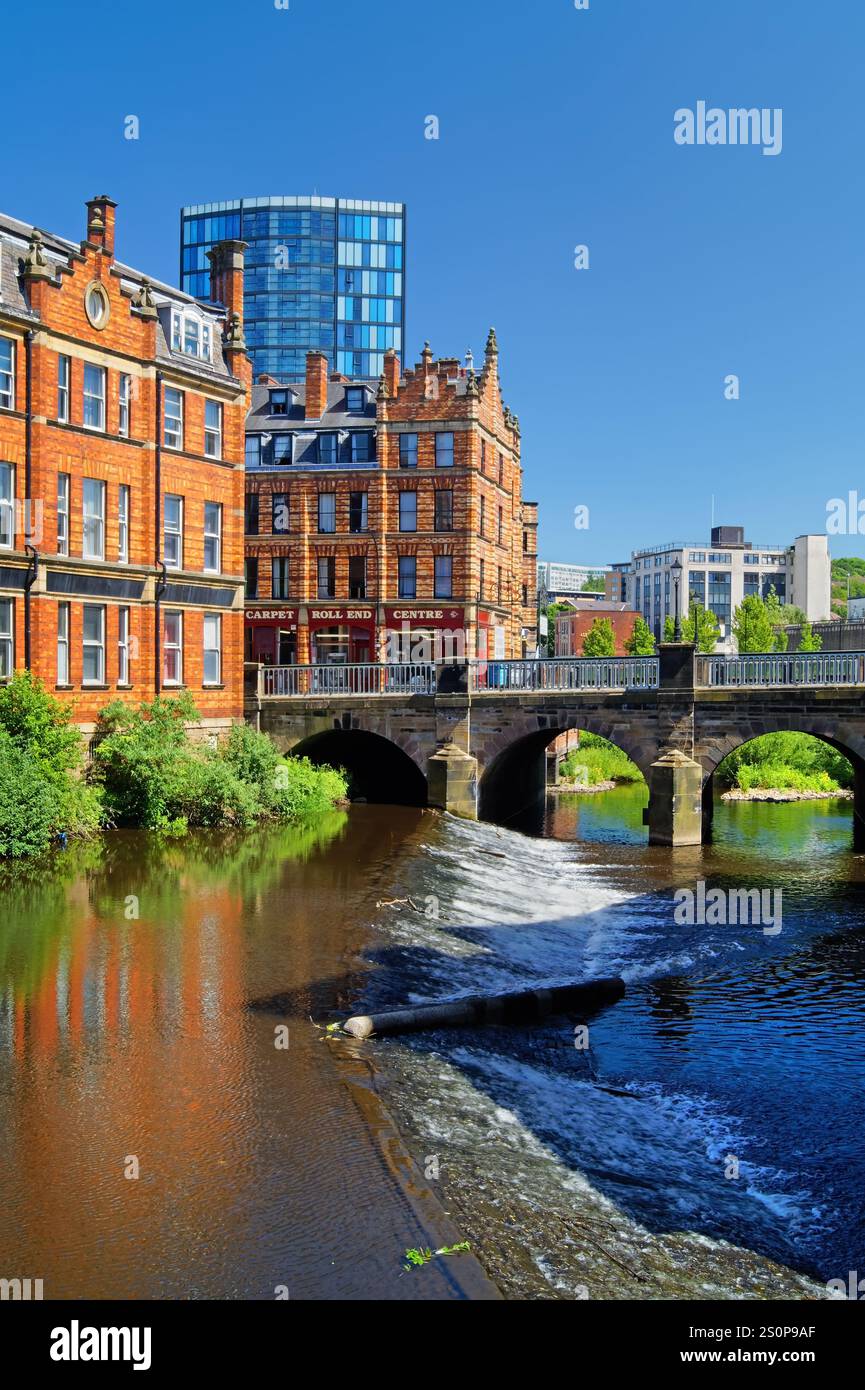 UK, South Yorkshire, Sheffield, River Don, Looking East towards Lady's ...