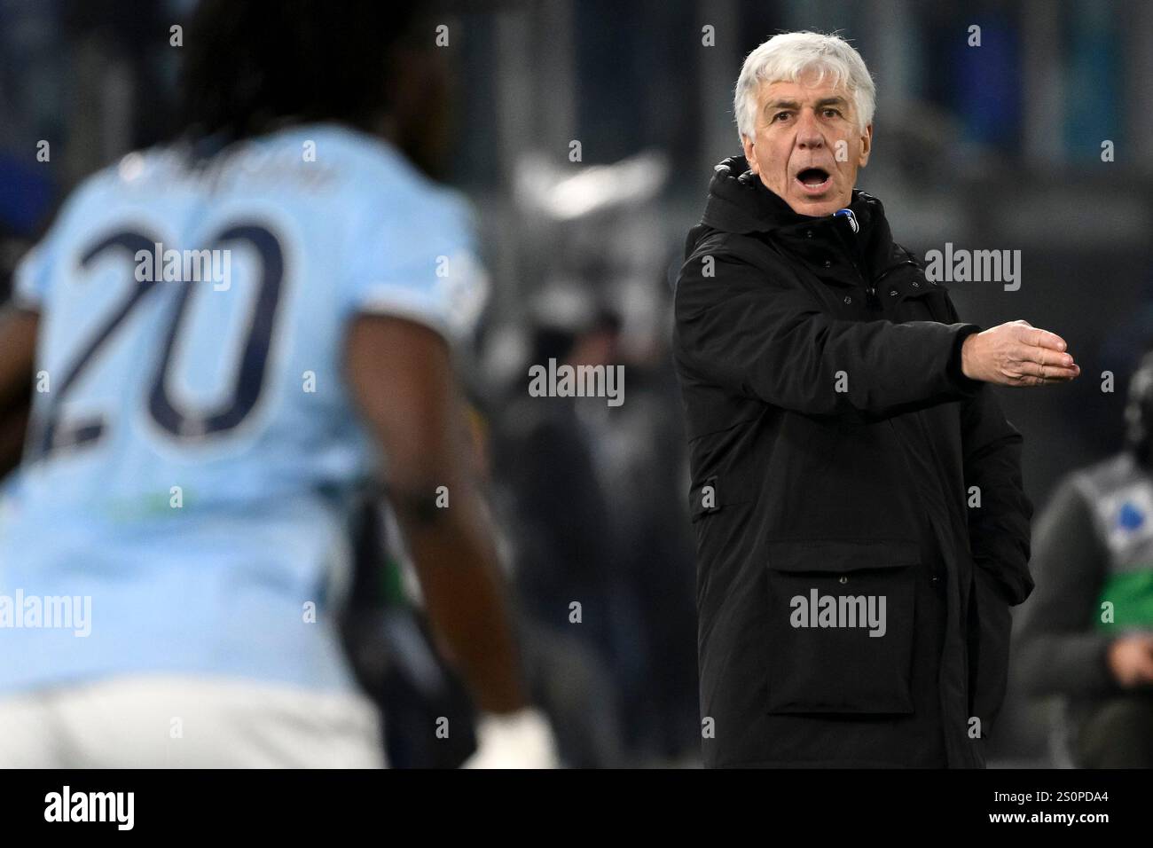Gian Piero Gasperini, head coach of Atalanta BC, gestures during the ...