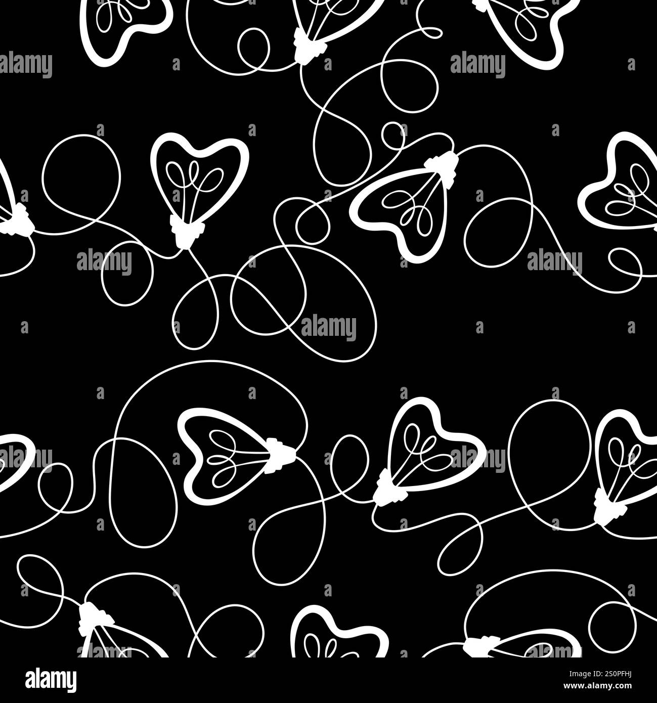 Valentine background textile hearts Black and White Stock Photos ...