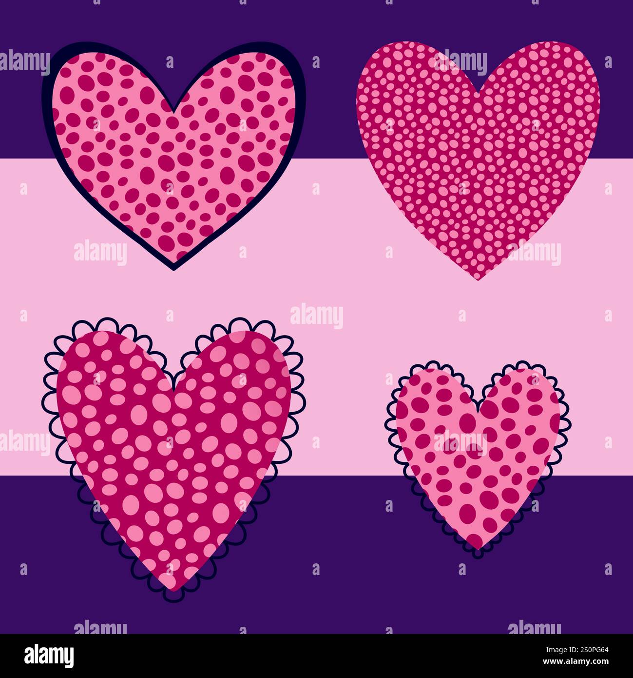 Valentine love hearts seamless 14 February pattern for wrapping paper ...