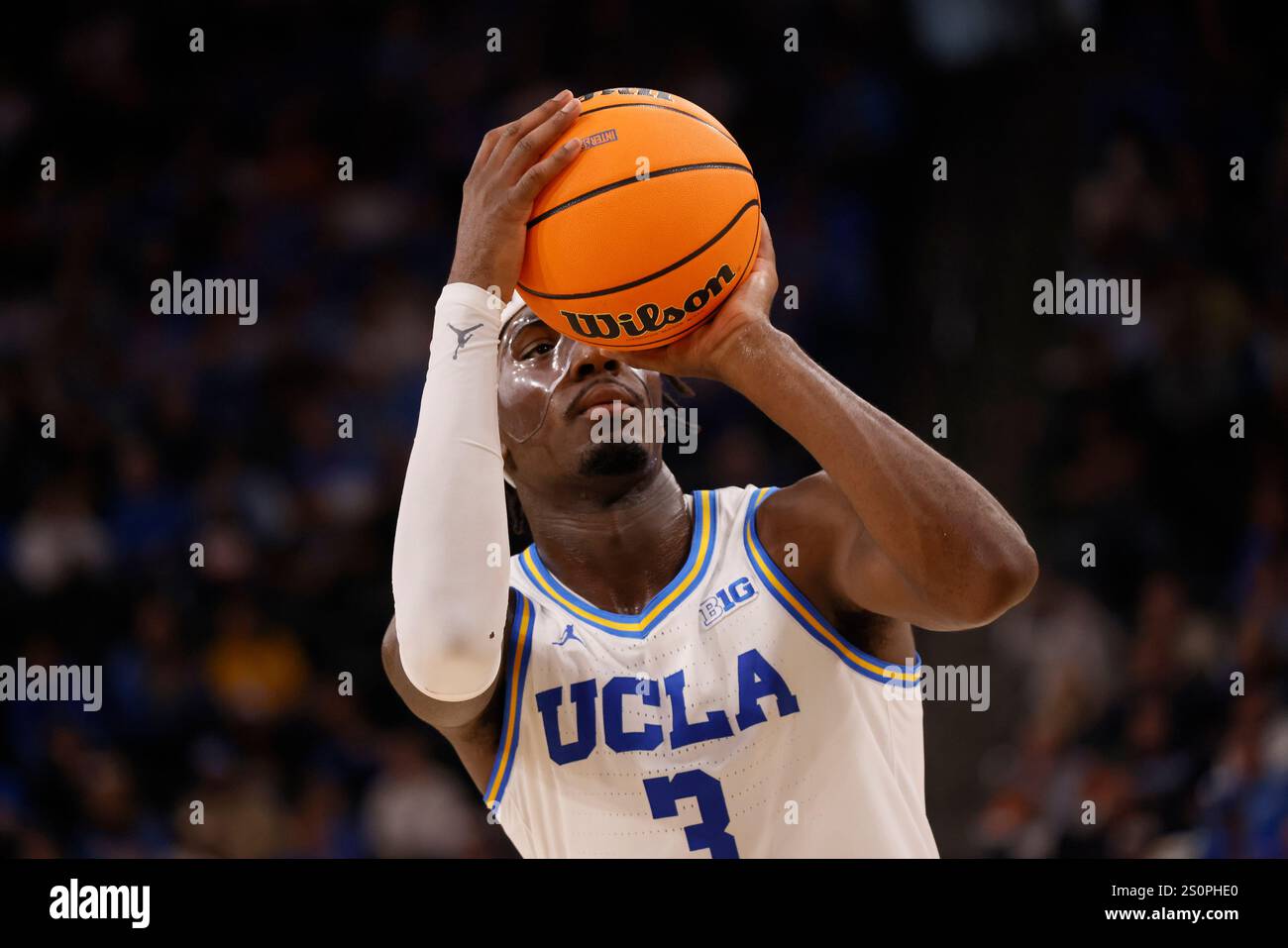UCLA's Eric Dailey Jr. shoots a free throw during the first half of an ...
