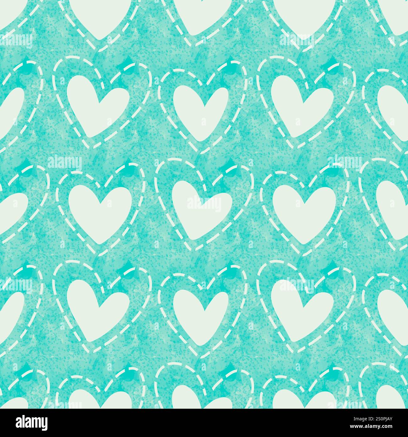 Valentine love hearts seamless 14 February pattern for wrapping paper ...
