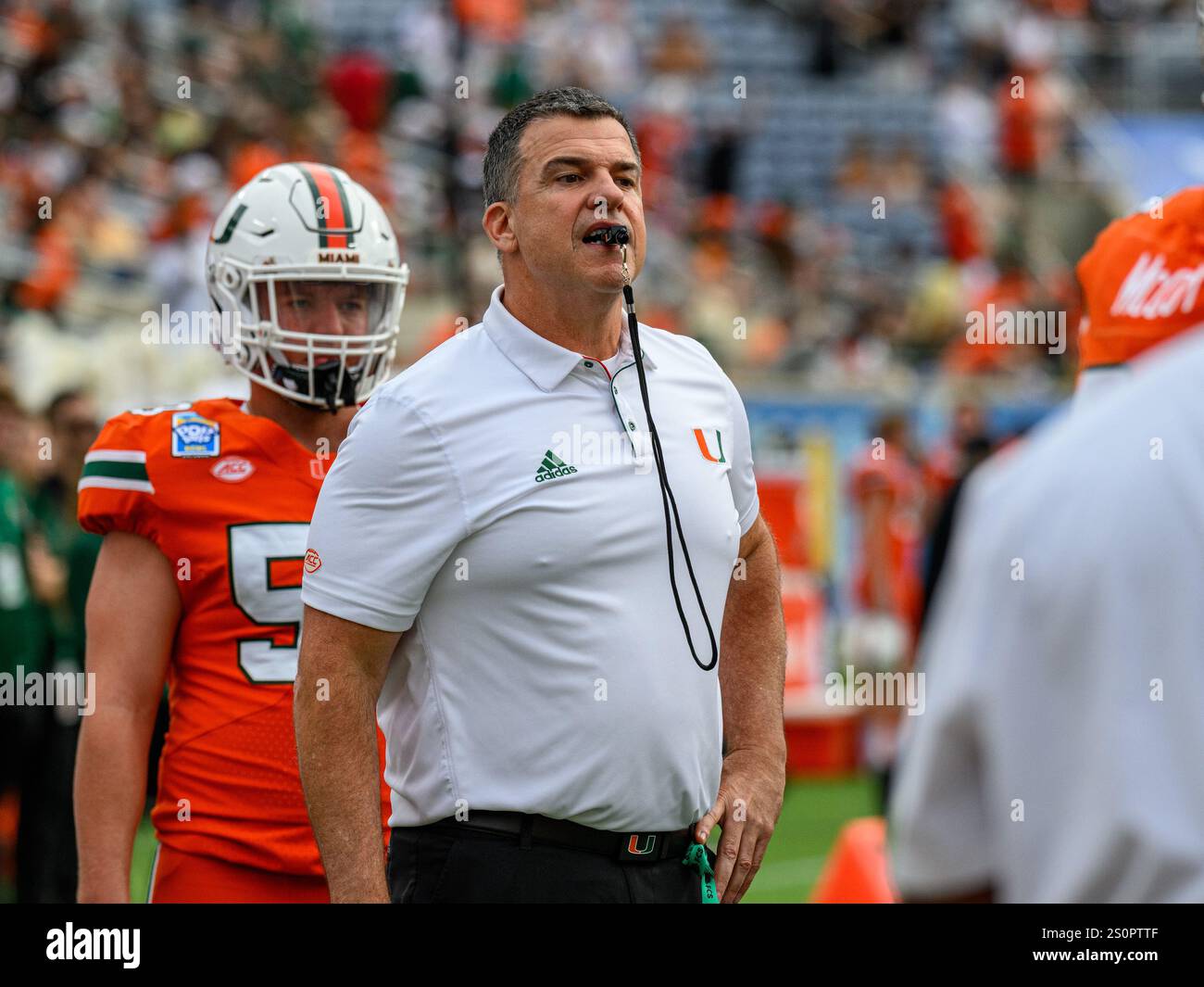 Miami fl head coach mario cristobal hi-res stock photography and images ...