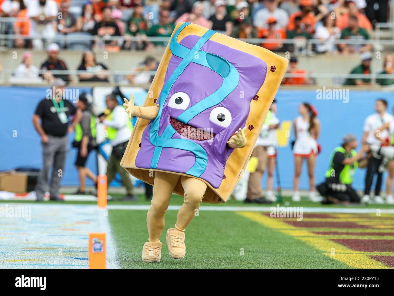 December 28, 2024: A Pop-Tart mascot on the field during the 2024 Pop ...