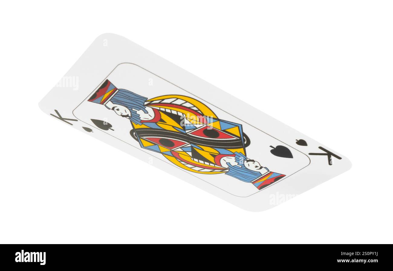 Poker game. One playing card isolated on white Stock Photo - Alamy