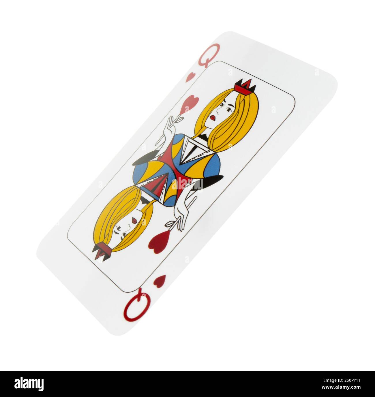 Poker game. One playing card isolated on white Stock Photo - Alamy