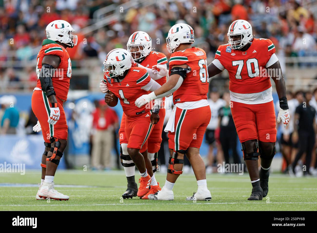 ORLANDO, FL - DECEMBER 28: Miami Hurricanes quarterback Cam Ward (1 ...