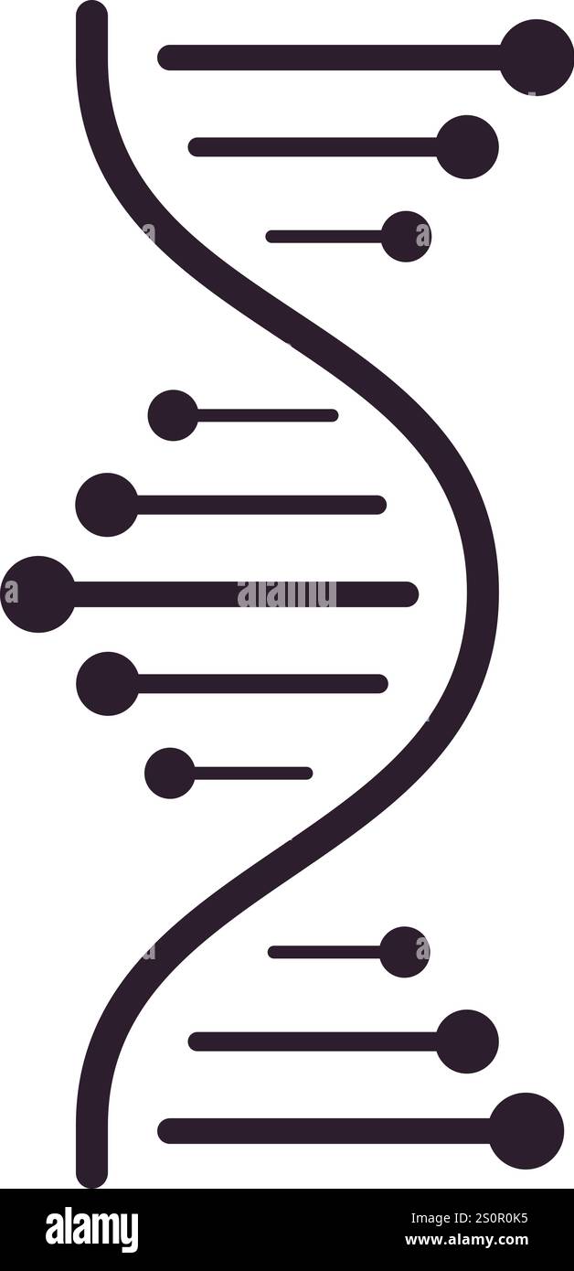 DNA molecules forming with interconnected lines and dots symbolize ...