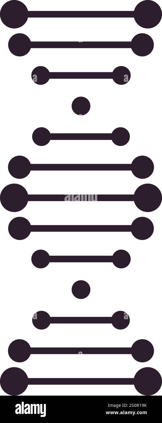 Dna Structure Connecting Lines And Circles Forming A Vertical Sequence