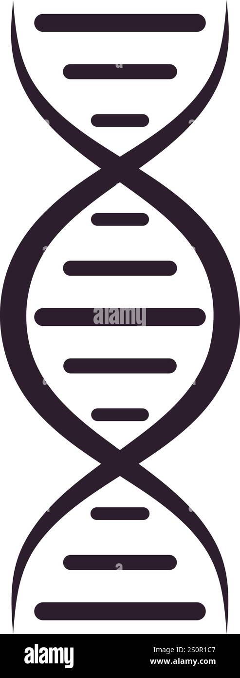 Stylized DNA strand representing the intricate concepts of genetic code ...