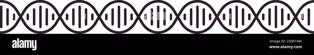 Seamless repeating dna helix pattern forming a scientific background ...