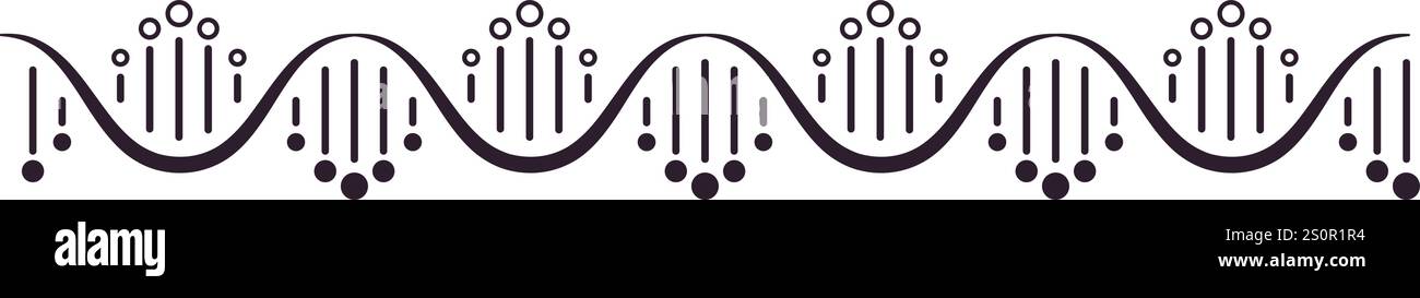 Stylized dna double helix rotating and forming a complex structure with ...