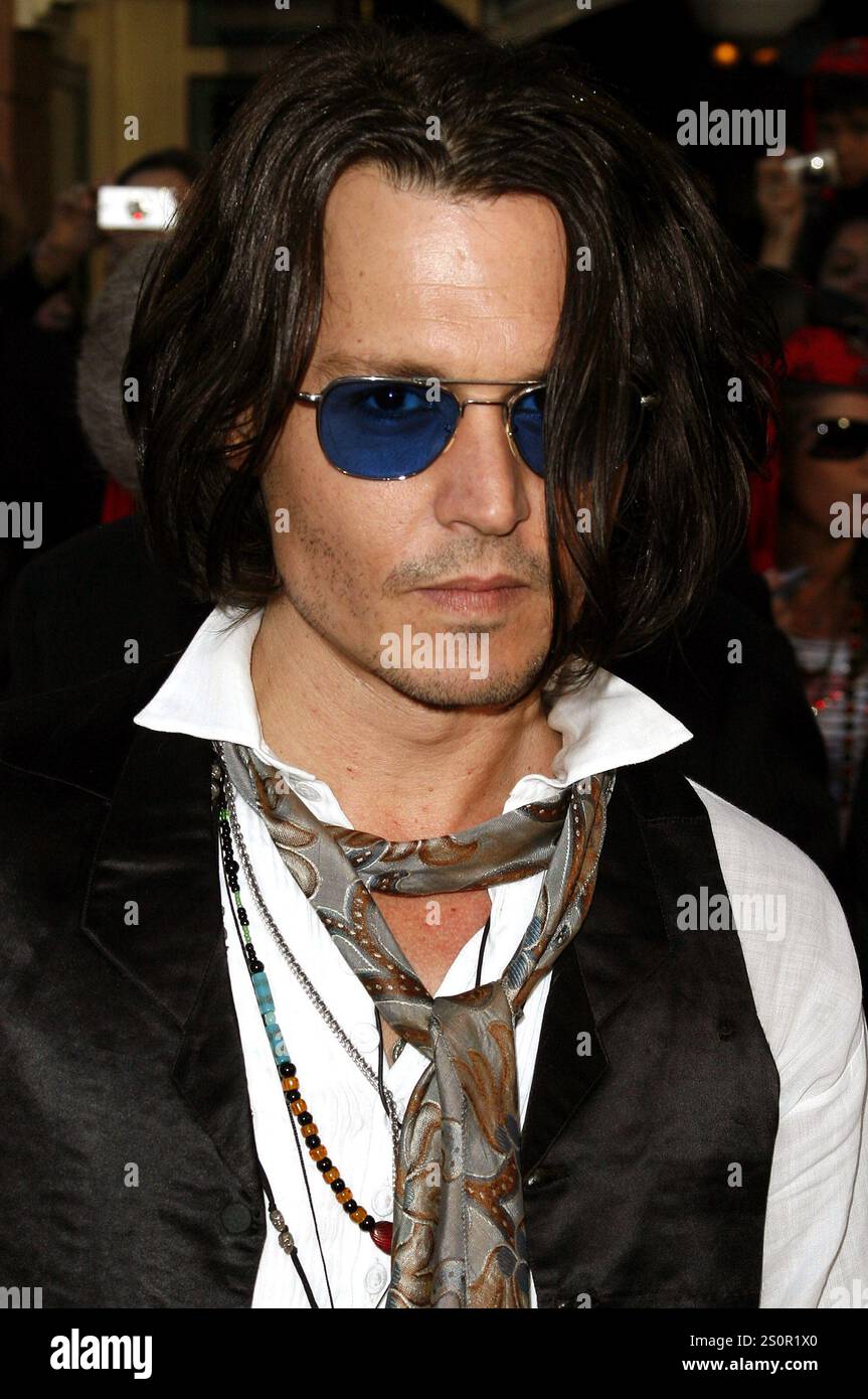 Johnny Depp at the World Premiere of "Pirates of the Caribbean: At ...
