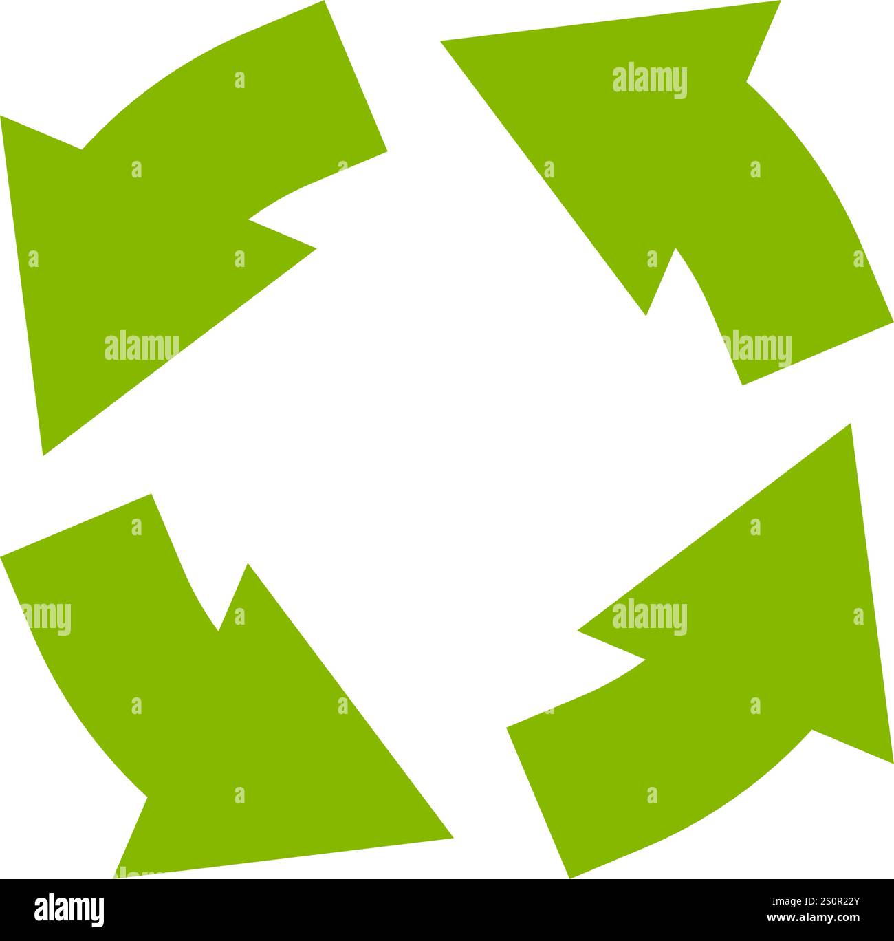 Four green arrows rotating clockwise, representing concepts of circular ...
