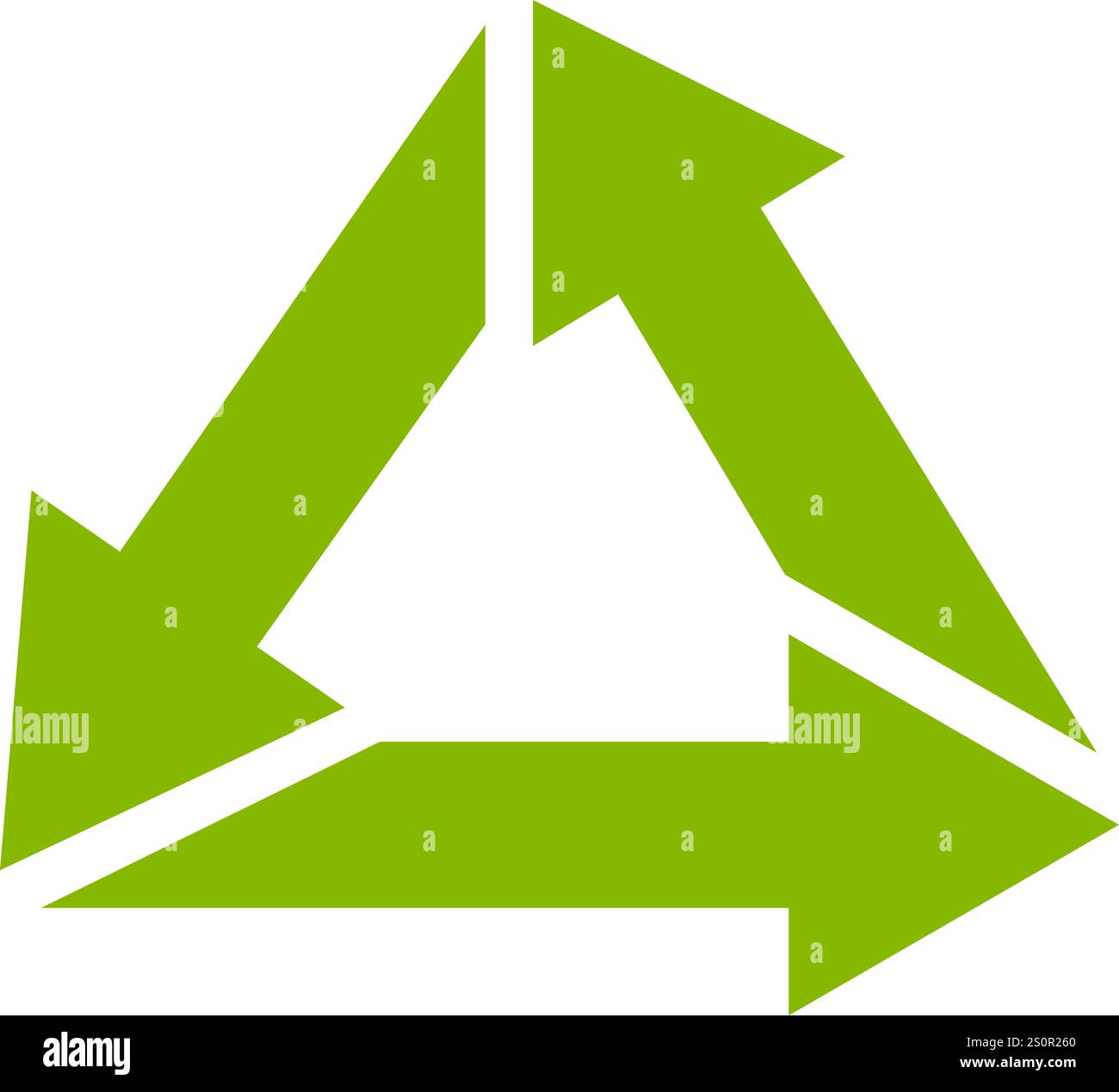 Three vibrant green arrows rotating clockwise, forming a triangular ...