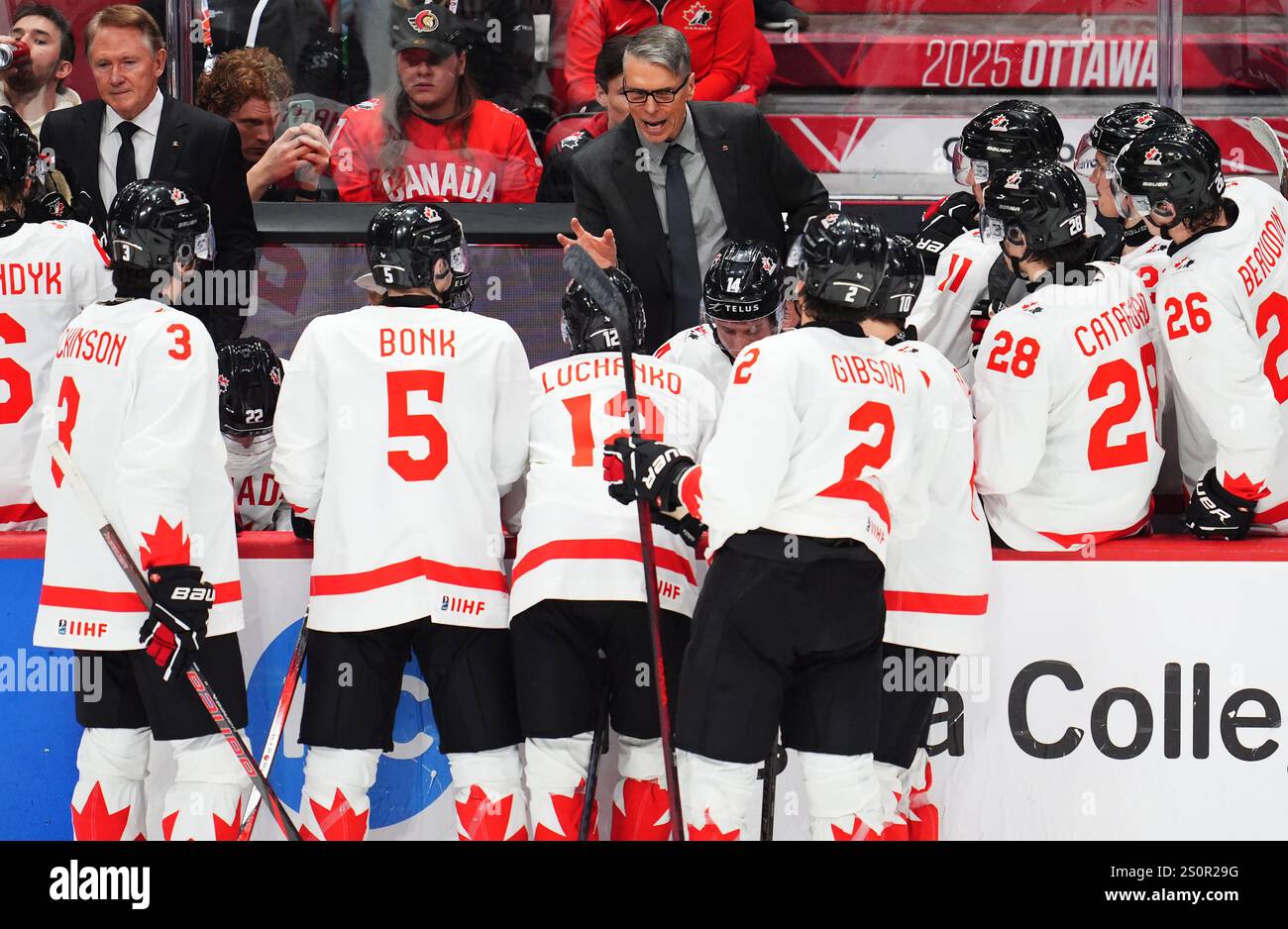 Ottawa, Canada. 27th Dec, 2024. Canada head coach Dave Cameron speaks ...
