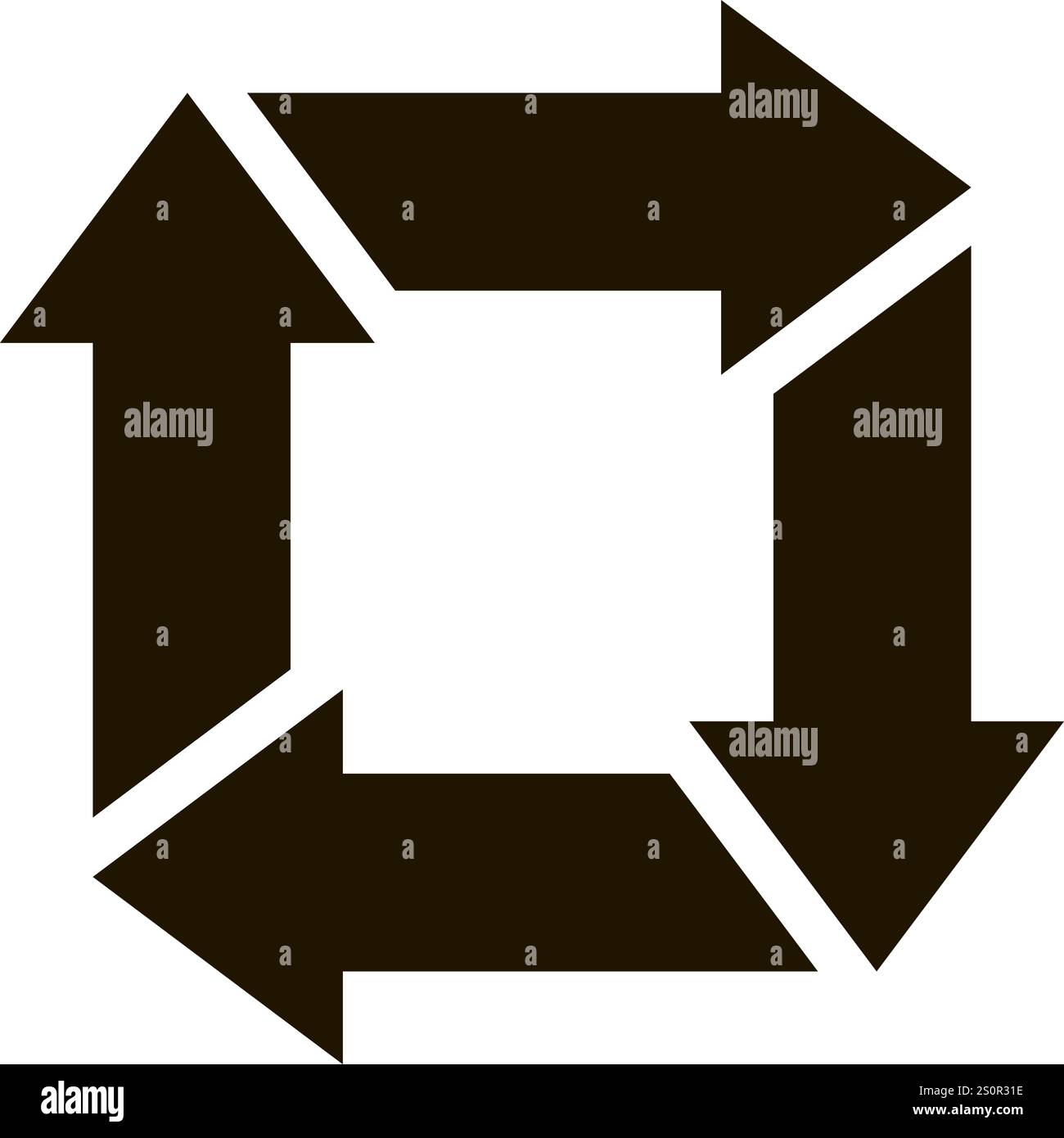 Four Dark Arrows Creating A Continuous Square Cycle Representing A Closed Loop System And