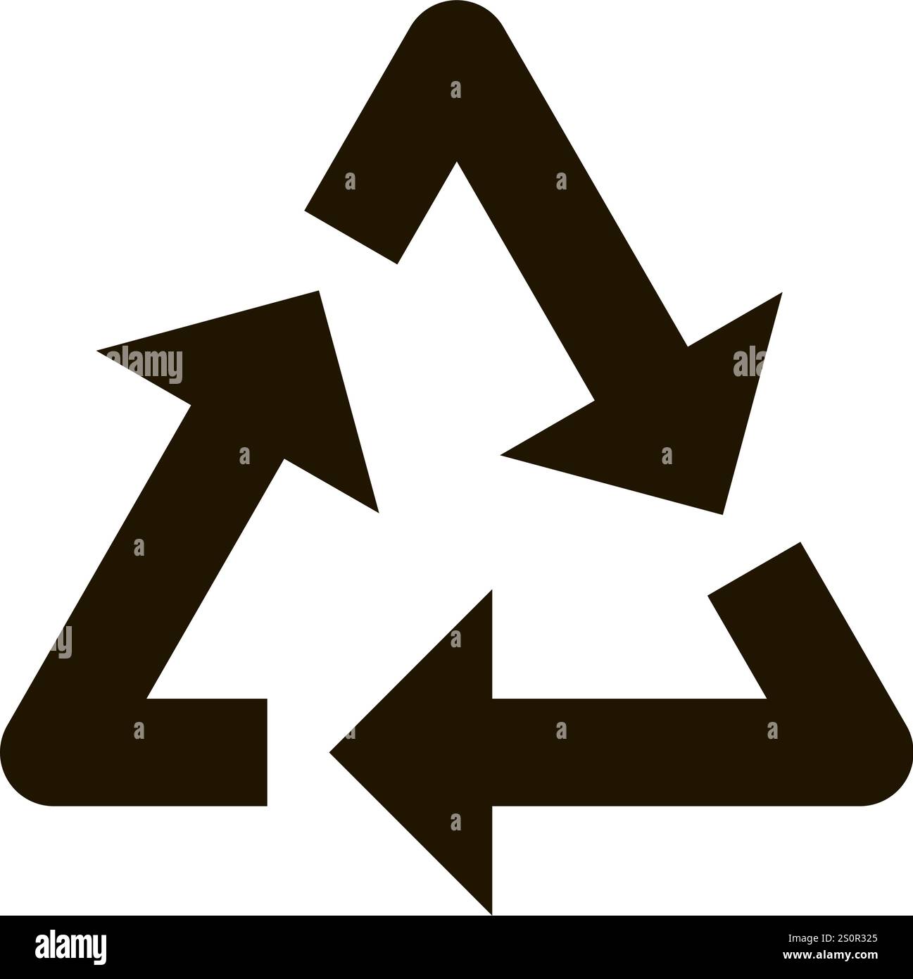 Universal recycling symbol featuring three arrows in a continuous loop ...