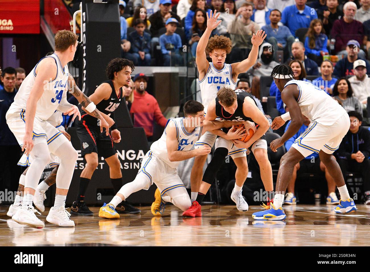 INGLEWOOD, CA - DECEMBER 28: UCLA Bruins guard Lazar Stefanovic (10 ...