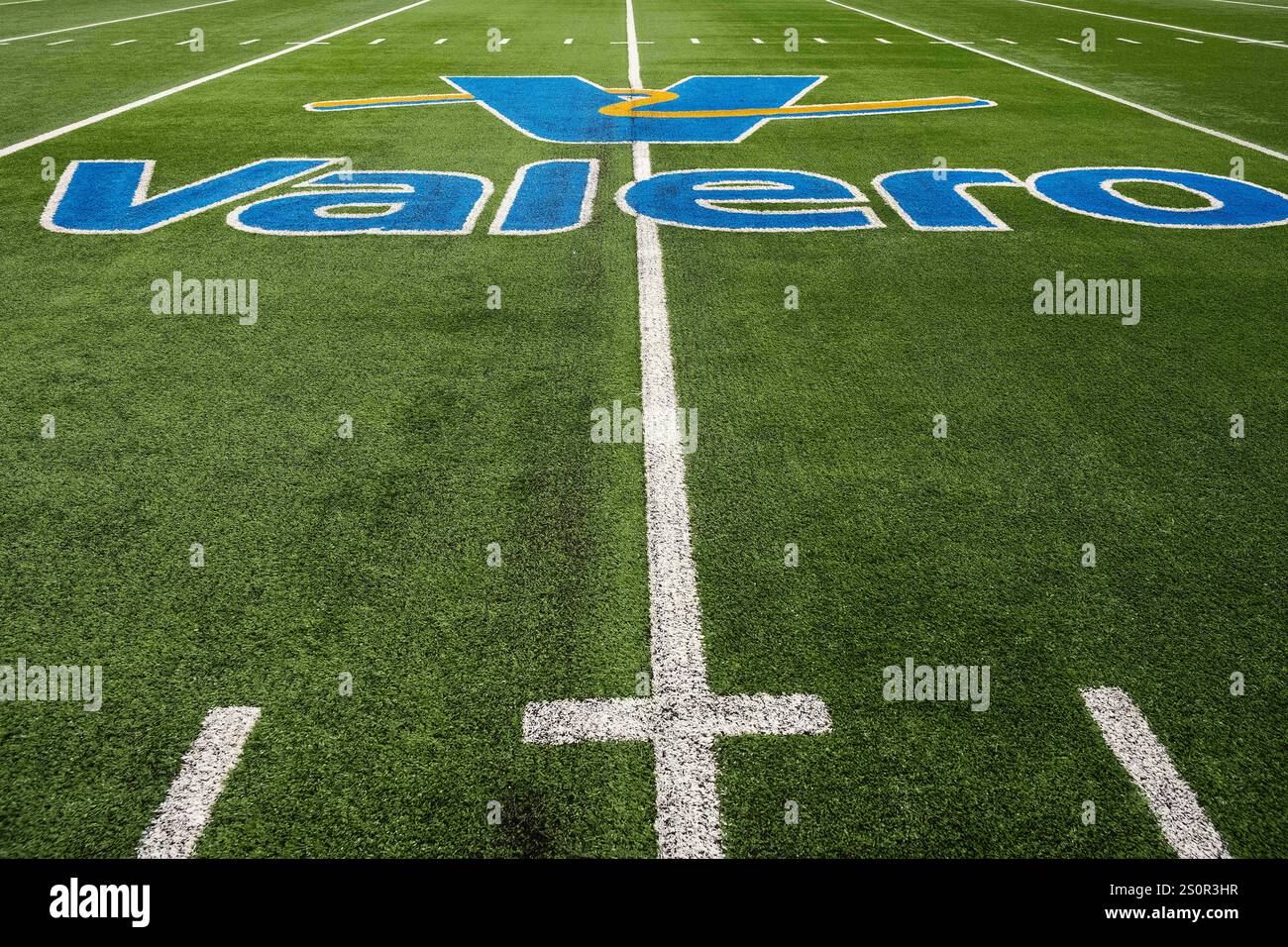 December 28, 2024: Valero Alamo Bowl logos at the NCAA Valero Alamo ...