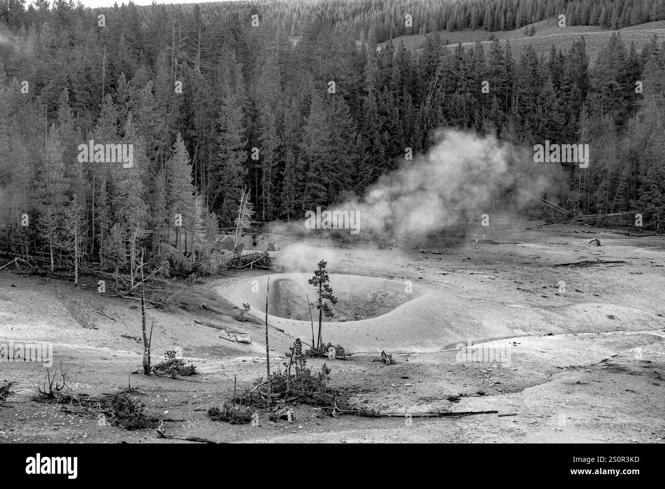 A fumarole at Yellowstone National Park inside the caldera (Spanish for ...