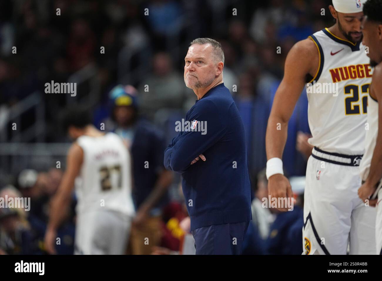 Denver Nuggets head coach Michael Malone () in the second half of an ...
