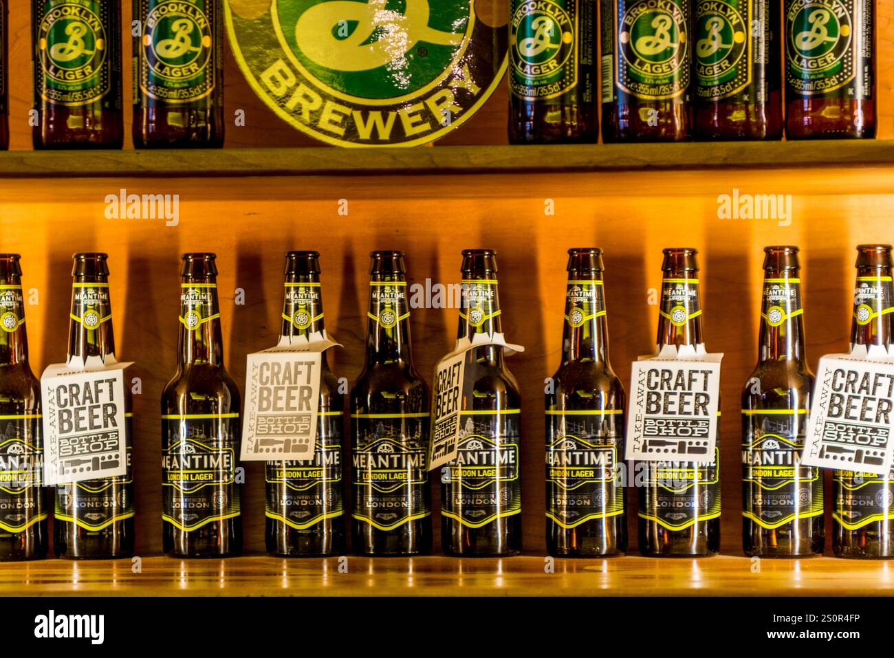 Craft beer on shelf, London, England Stock Photo - Alamy