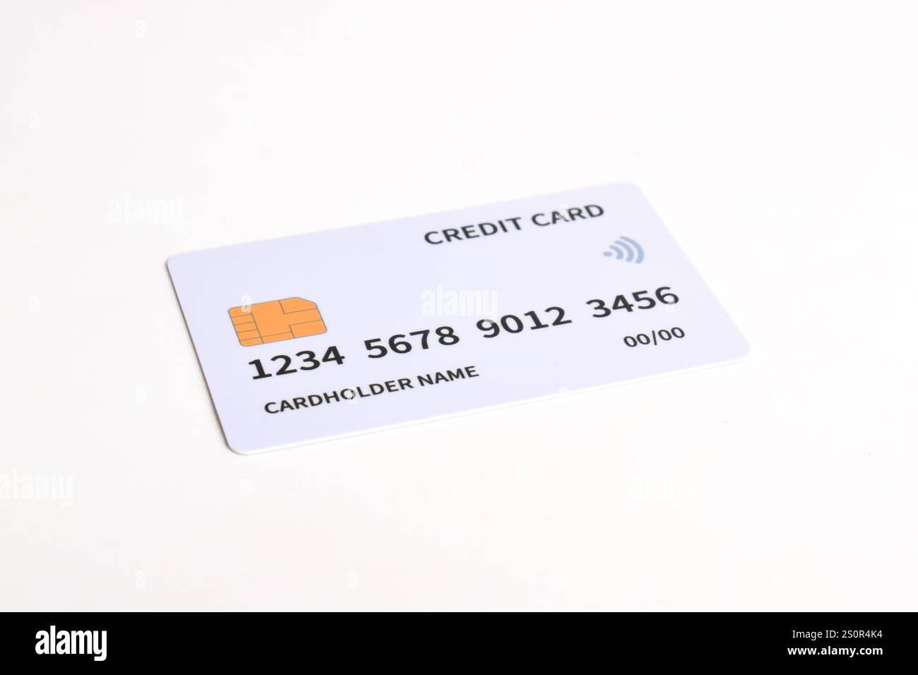 White credit card with chip isolated on white background Stock Photo ...