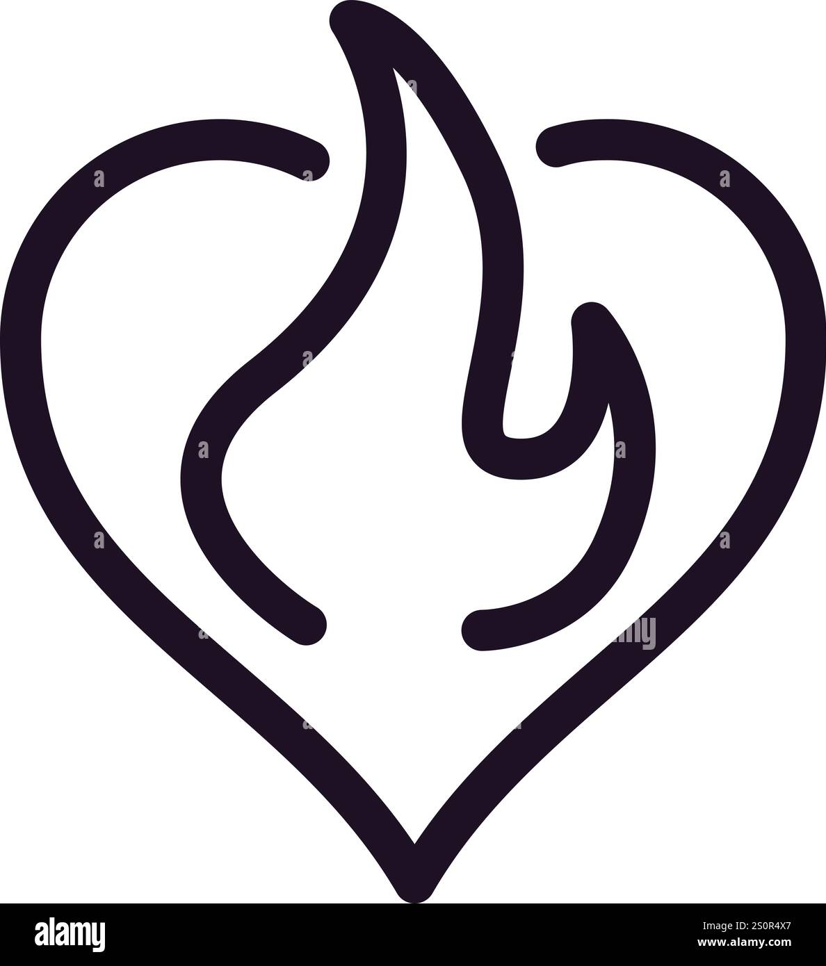 Heart shaped flames embodying burning love and passion, featuring a ...