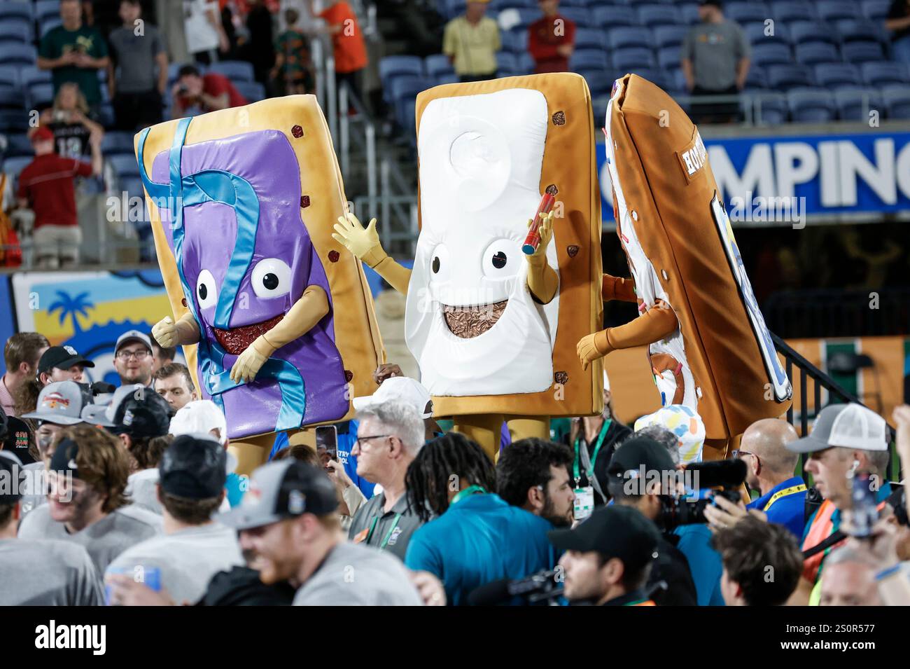 ORLANDO, FL - DECEMBER 28: Pop-Tarts Bowl mascots after the game ...