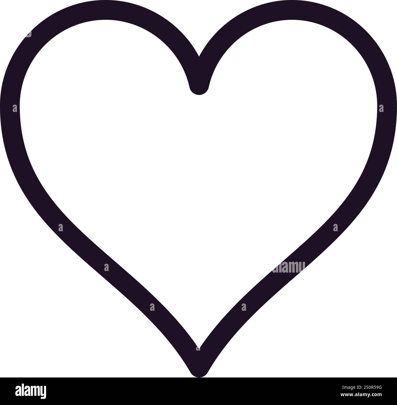 Hand drawn heart shape expressing love, affection, and romance, serving ...