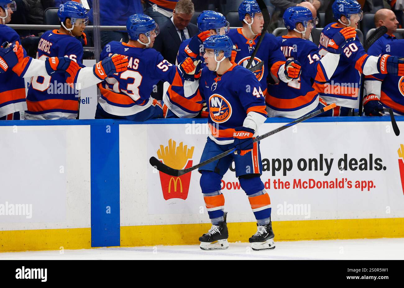 New York Islanders center Jean-Gabriel Pageau (44) celebrates with ...