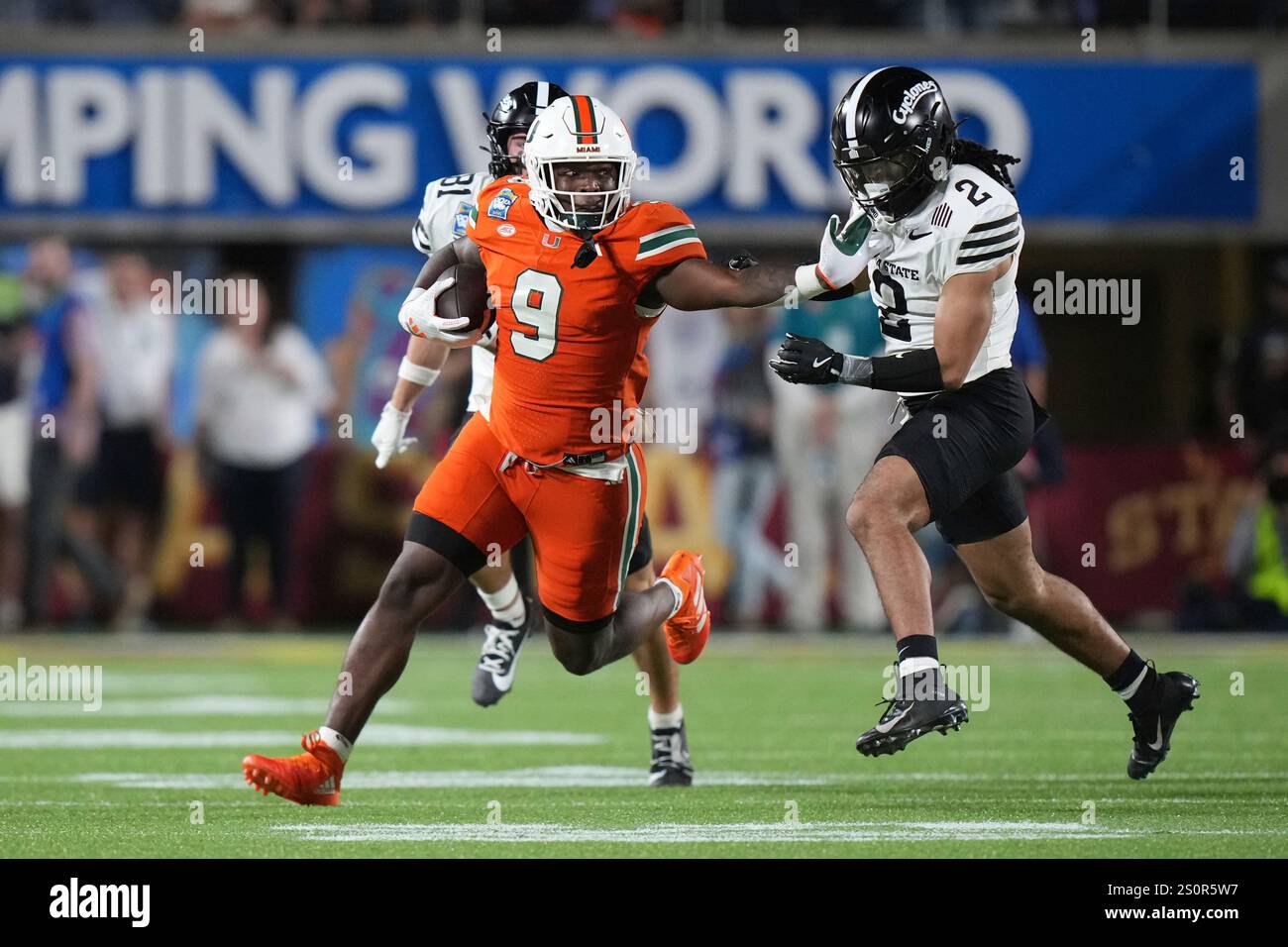 ORLANDO, FL - DECEMBER 28: Miami Hurricanes tight end Elijah Arroyo (8 ...
