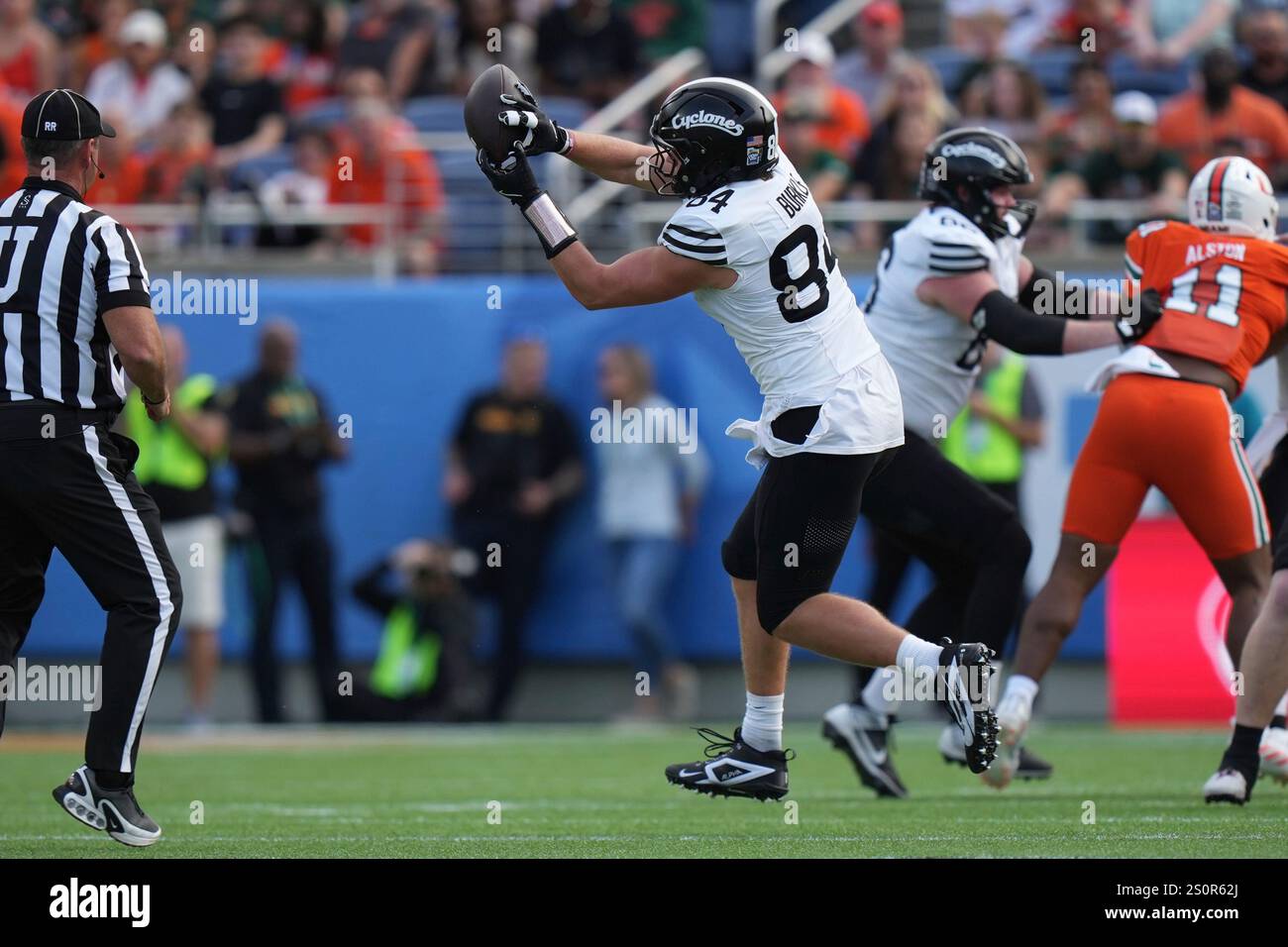ORLANDO, FL - DECEMBER 28: Iowa State Cyclones tight end Gabe Burkle ...
