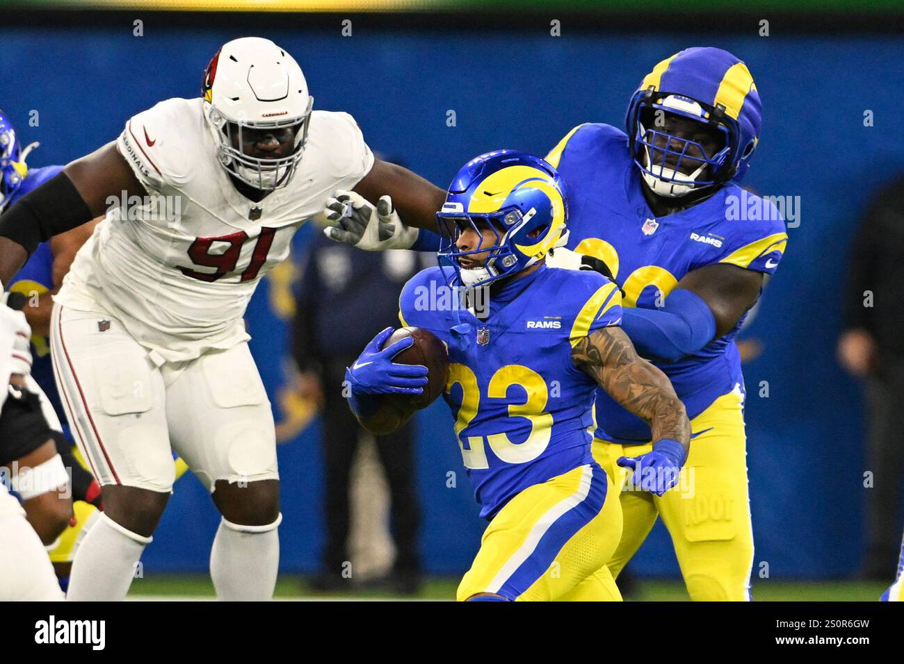 Los Angeles Rams running back Kyren Williams (23) carries during the ...