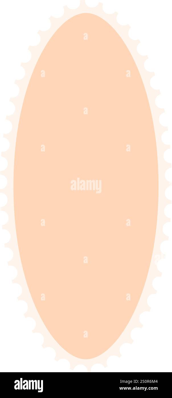 Featuring an oval shape with jagged edges, this vintage frame effect ...