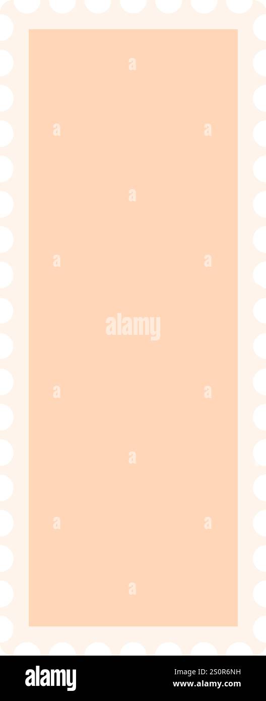 Simple yet elegant blank postage stamp design featuring a light orange ...