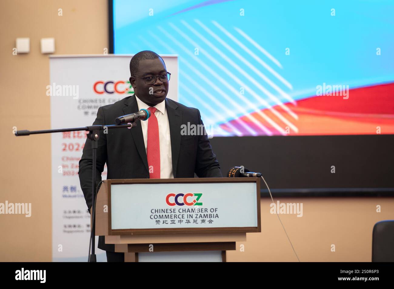 Lusaka, Zambia. 27th Dec, 2024. Zambian Minister of Commerce, Trade and ...