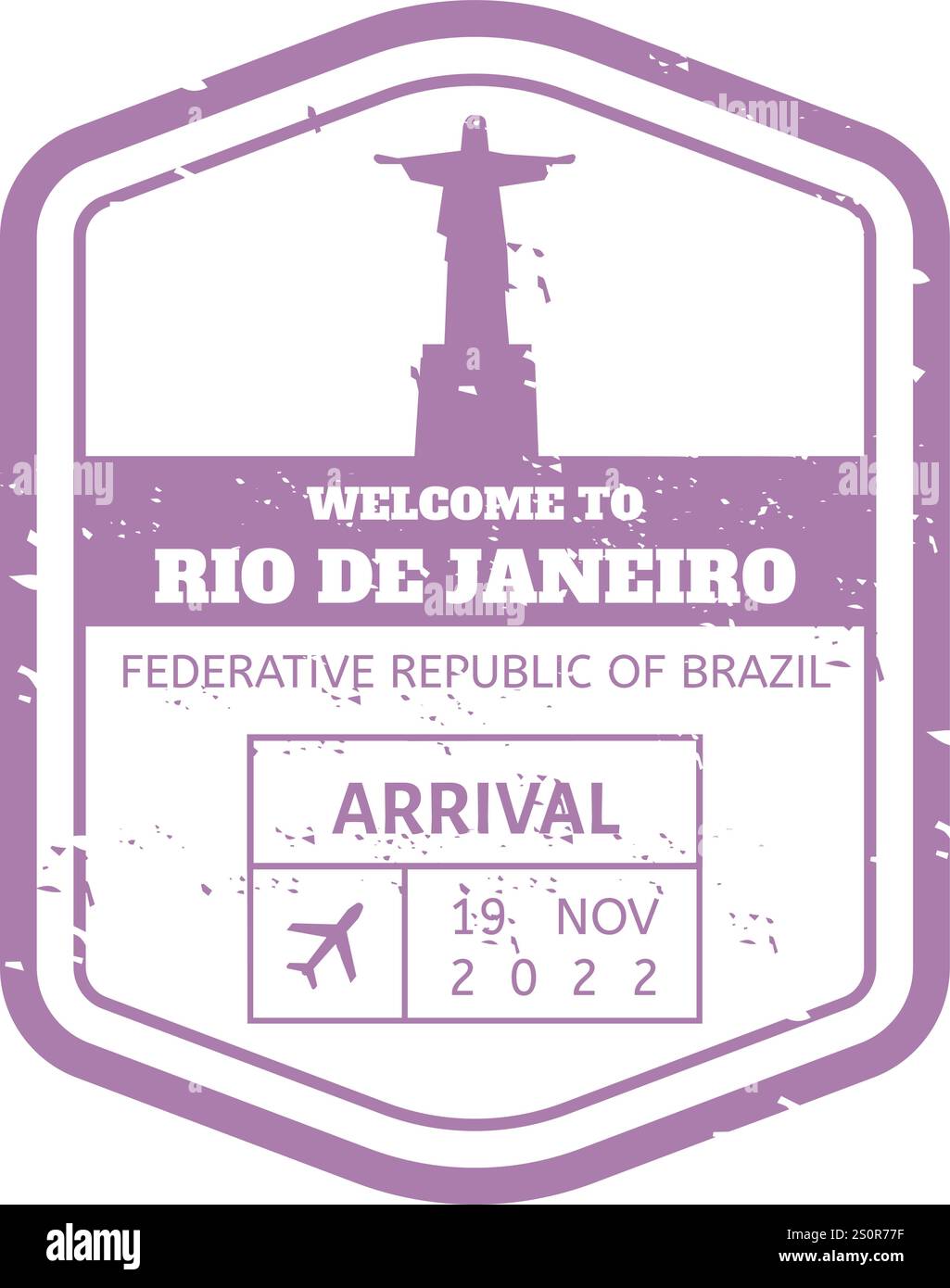 Passport stamp welcomes visitors to Rio de Janeiro, Brazil, featuring ...
