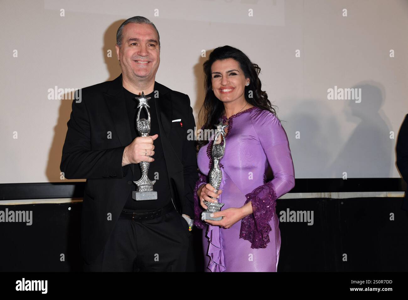 Capri, Italy. 27th Dec, 2024. Francesco Merola and Marianna Mercurio ...