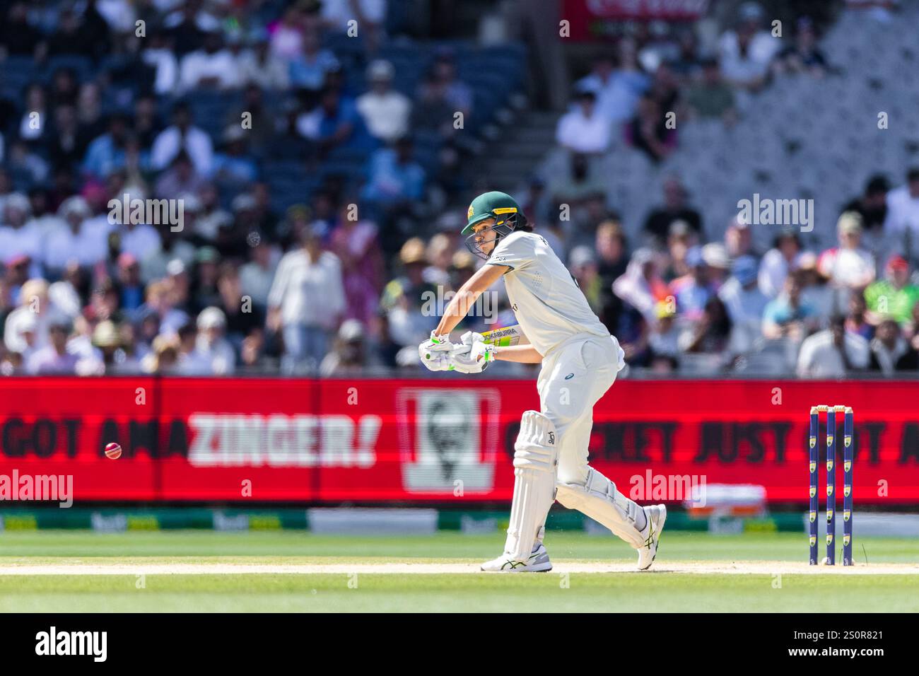Melbourne, Australia, 29 December, 2024. Sam Konstas of Australia bats ...