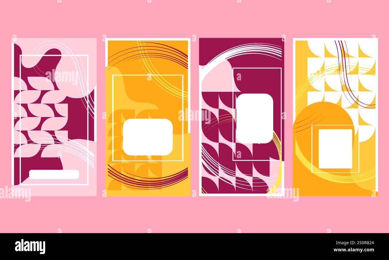 Exploring different color combinations and graphic elements Stock ...