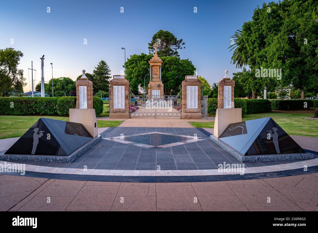Warwick, QLD, Australia - Warwick War Memorial in Leslie park Stock ...