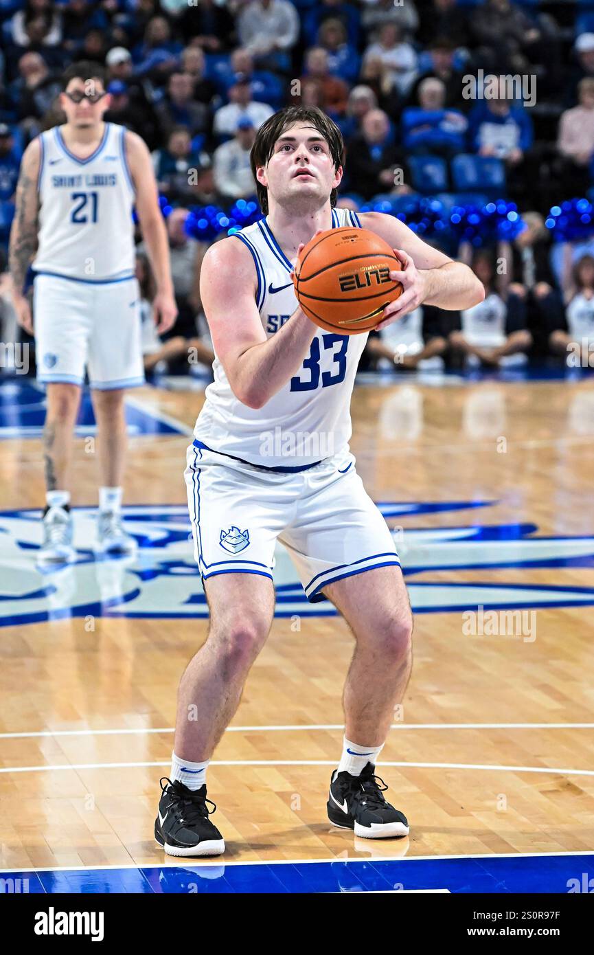 DECEMBER 28, 2024: Saint Louis Billikens forward Dylan Warlick (33 ...