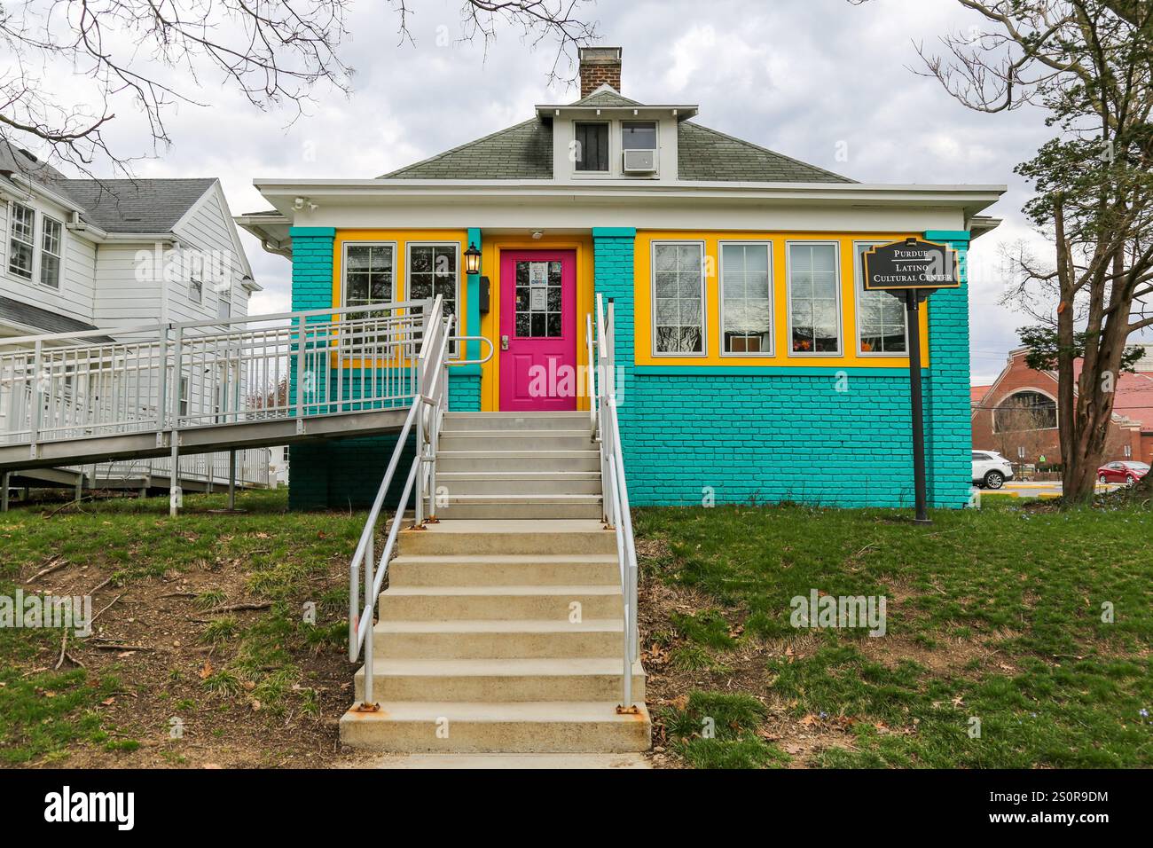 This colorful house is home to the Latino Cultural Center at Purdue ...