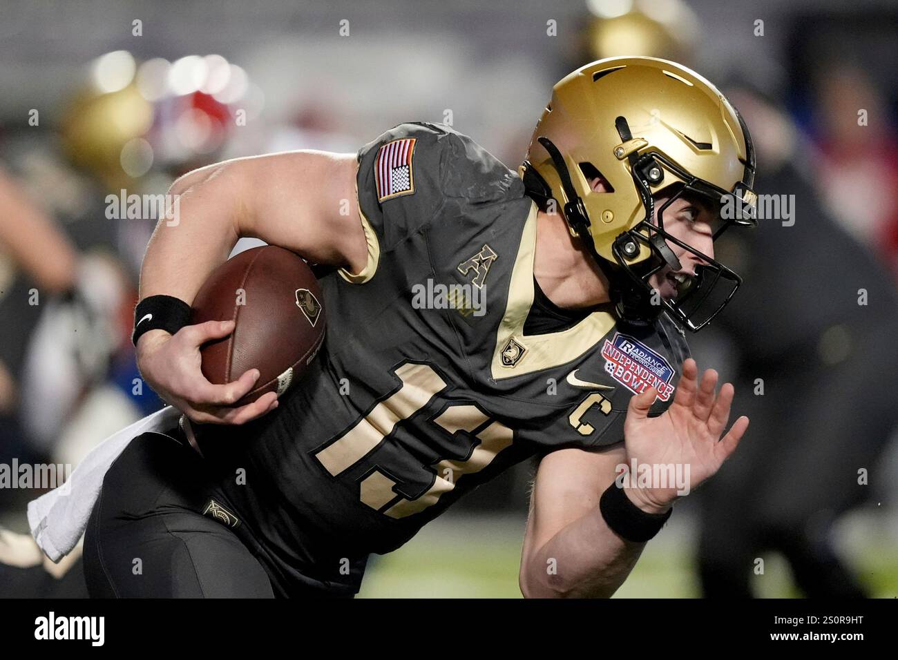 Army quarterback Bryson Daily (13) runs for a first down against ...